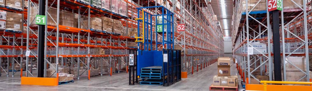 Pallet Dispenser for Hardware Store Warehouse - Safetech